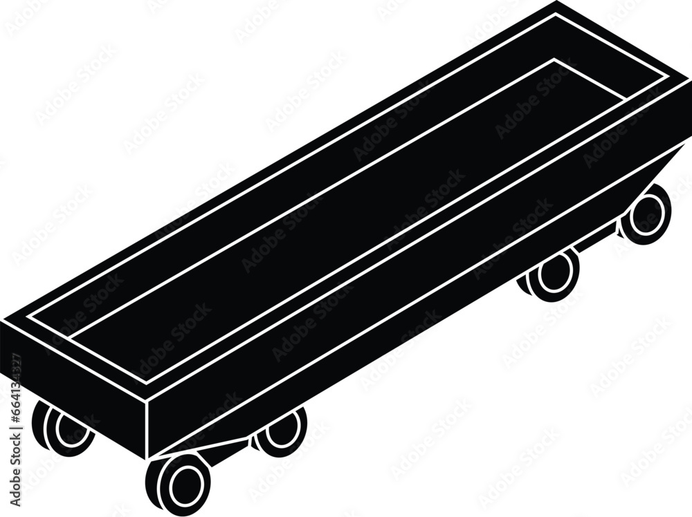 Cartoon Black and White Isolated Illustration Vector Of An Empty Train ...