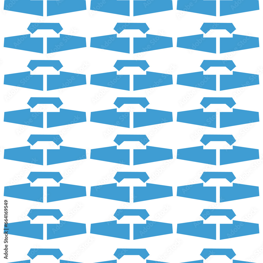 Digital png photo of blue pattern of repeated shapes on transparent ...