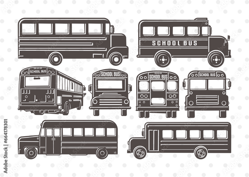 School Bus Clipart SVG, School Svg, Bus Svg, Back To School Svg, Bus ...