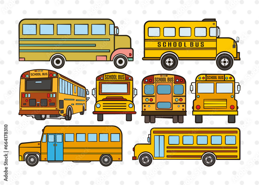 School Bus Clipart SVG, School Svg, Bus Svg, Back To School Svg, Bus ...