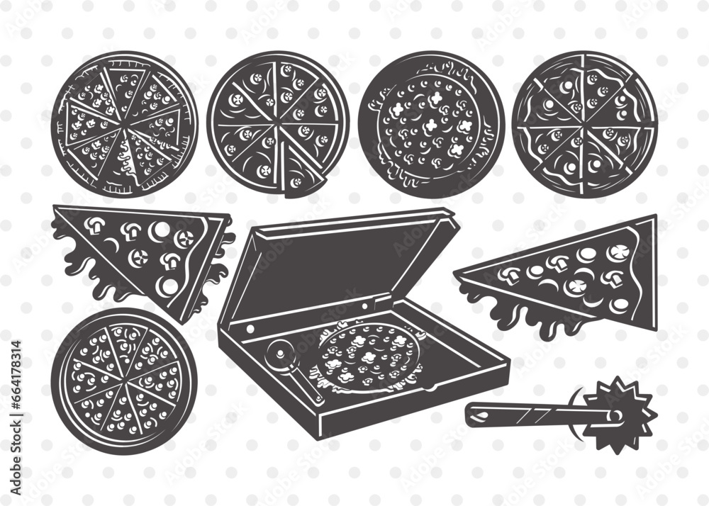 Pizza Clipart SVG Cut File | Pizza Slice Svg | Food Svg | Pepperoni ...