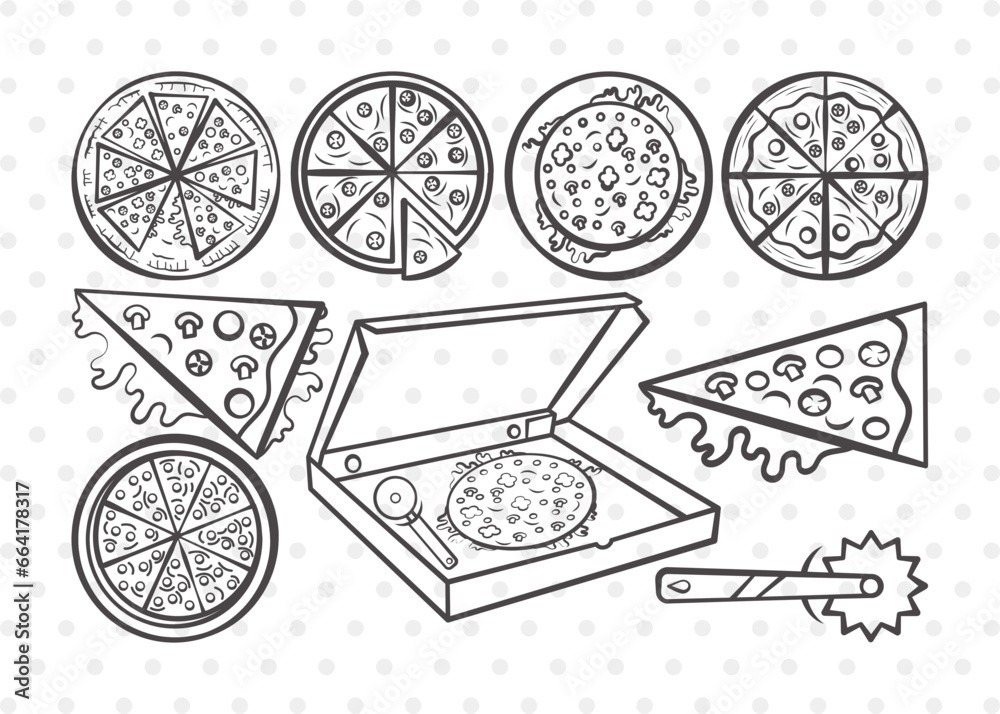 Pizza Clipart SVG Cut File | Pizza Slice Svg | Food Svg | Pepperoni ...