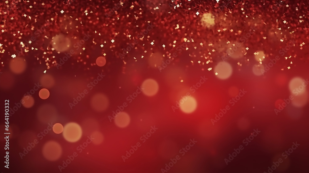 Amazing Elegant Red Festive Background with Golden Glitter Stock ...
