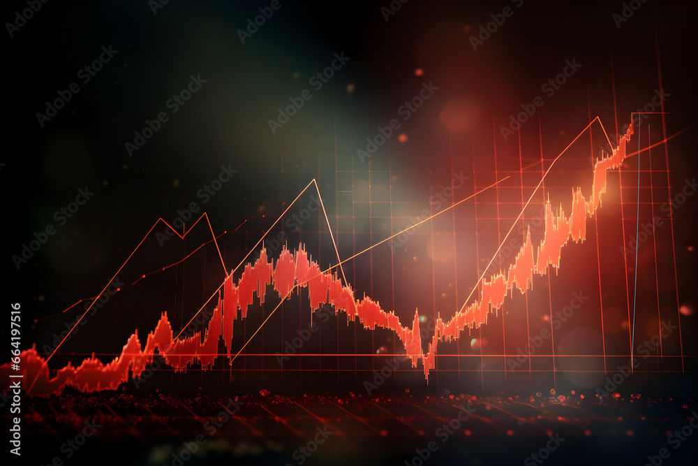 stock market chart steady upward trajectory of business growth unfolds ...