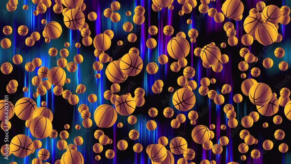 Basketball background LOOP TILE basketball. This footage of a ...