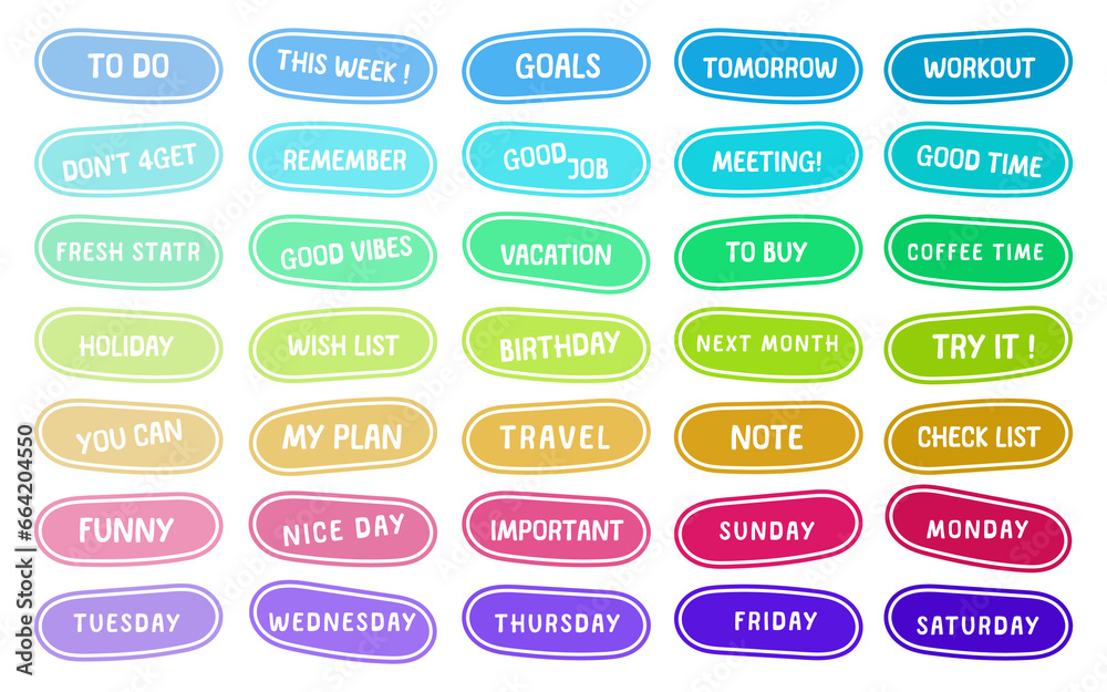 Planner stickers. Organizer tags. Printable planner stickers. Planners ...
