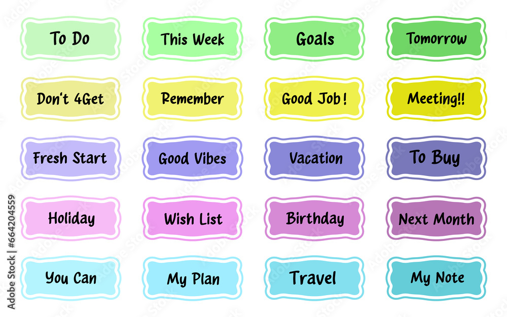 Planner stickers. Organizer tags. Printable planner stickers. Planners ...