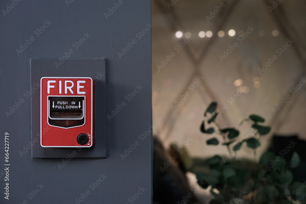 modern fire alarm pull station, push in pull down emergency alarm ...