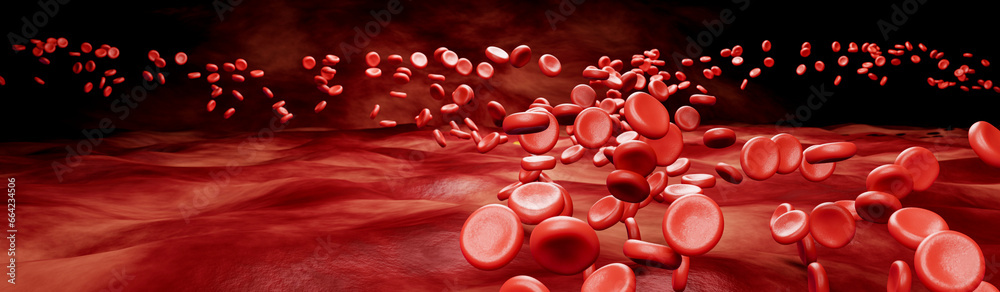 Simulates the inside of blood vessels or veins and red blood cells. Red ...