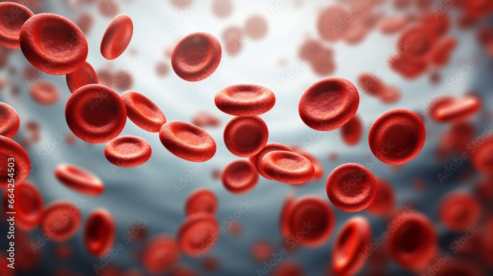 Red blood cells under microscope, scientific illustration, Blood Clot ...