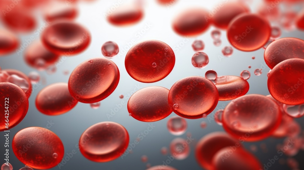 Red blood cells under microscope, scientific illustration, Blood Clot ...