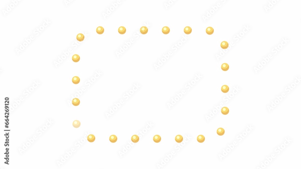 Twinkling light bulbs frame 2D object animation. Flickering lightbulbs ...