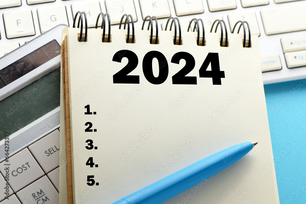 New year resolutions 2024. Goals, resolutions, plan, action, checklist ...
