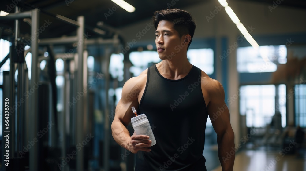 Fitness Model in Gym. Fictional characters created by Generated AI ...