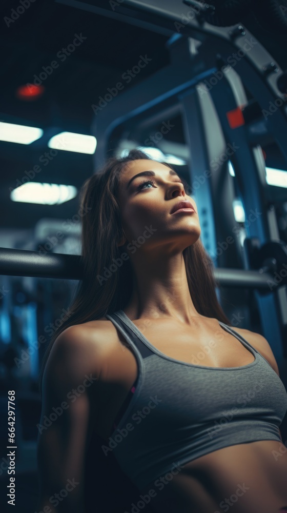 Female Fitness Model in the Gym. Fictional characters created by ...