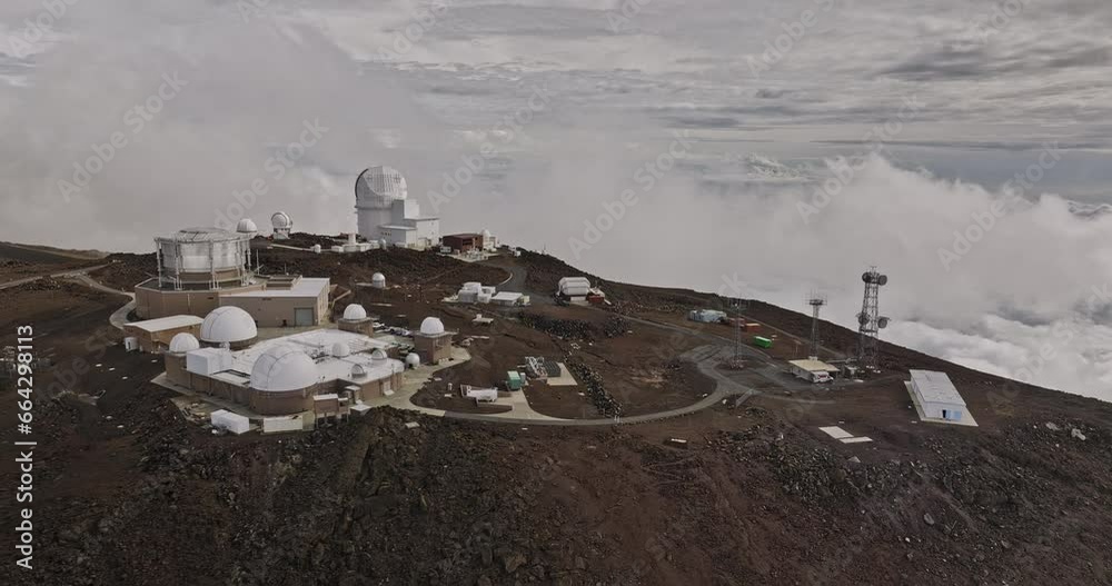 Maui Hawaii Aerial v27 establishing drone flyover and around Haleakalā ...