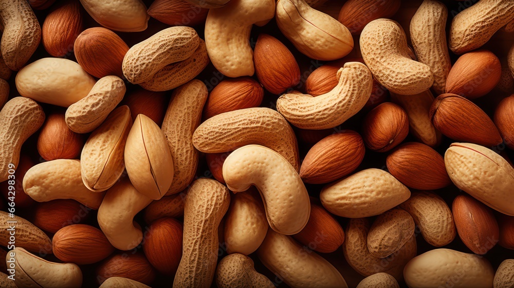 Cluster of peanuts reveals their textured shells and nutritious appeal ...