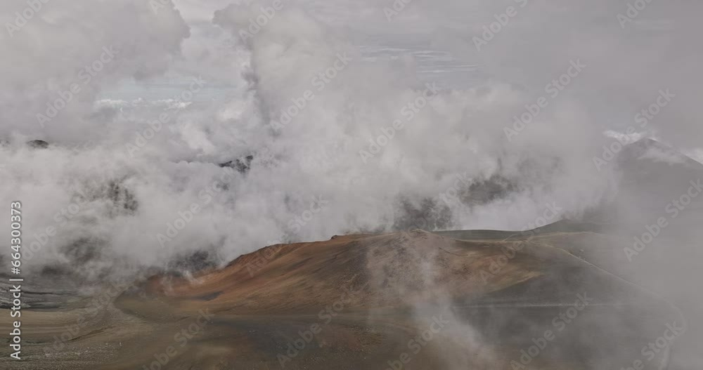 Maui Hawaii Aerial v29 cinematic drone flyover Haleakalā Crater a ...