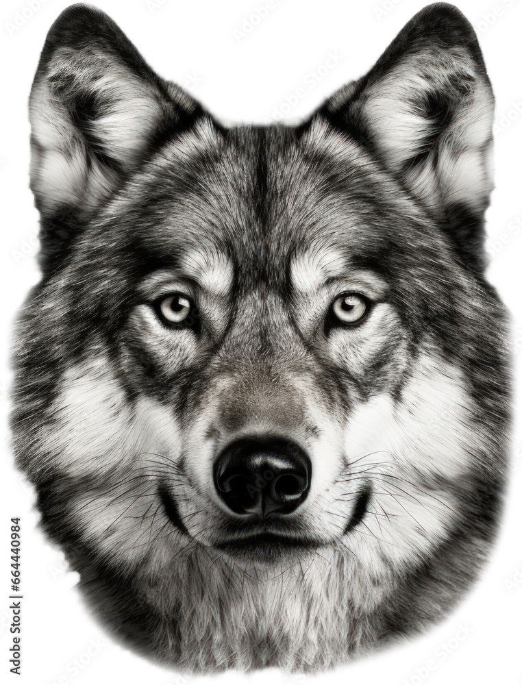 wolf head transparent background PNG clipart Stock Illustration | Adobe ...