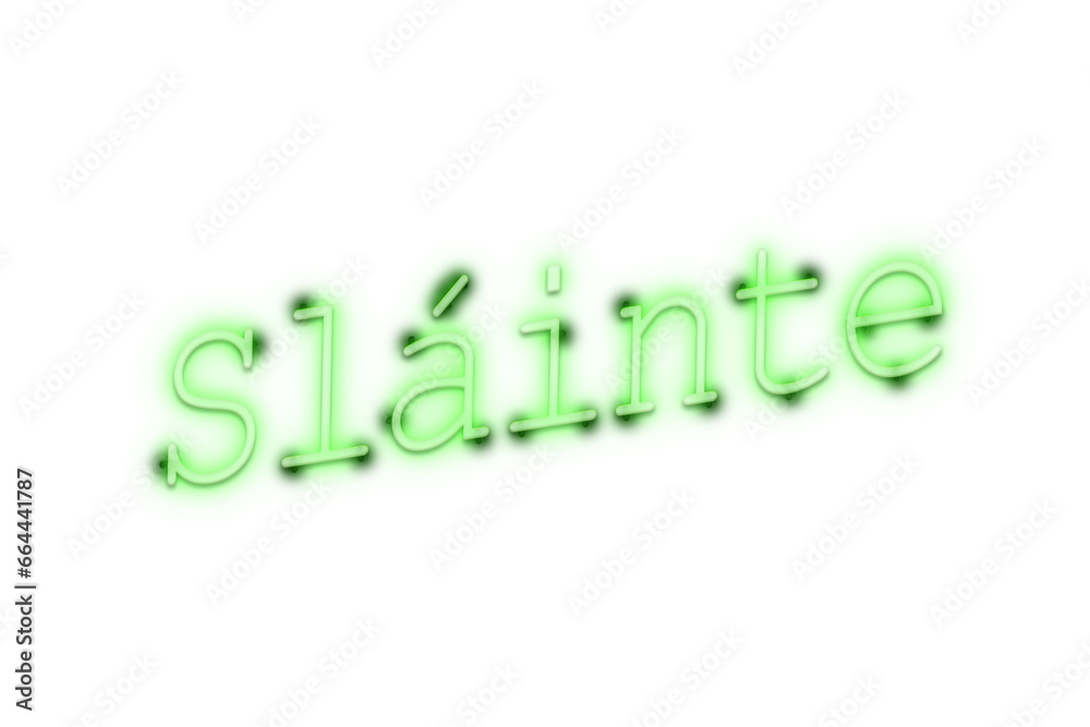 Digital png green text of slainte on transparent background Stock Photo ...