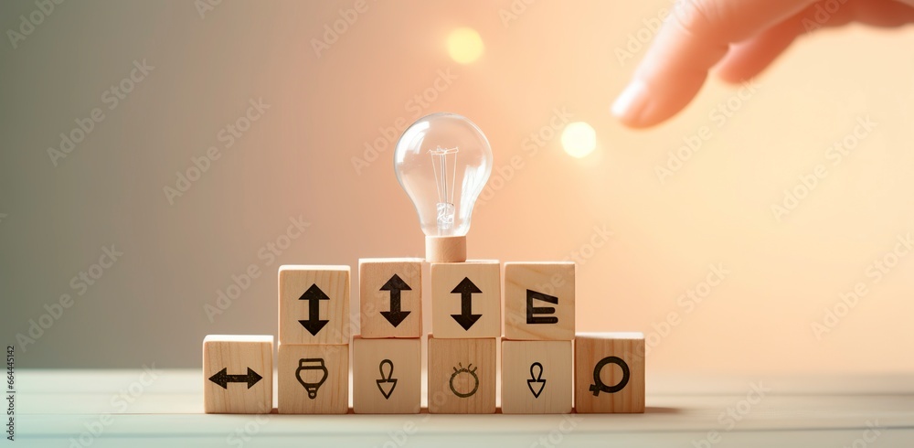 Creative idea, solution and innovation concept. Idea generation for ...