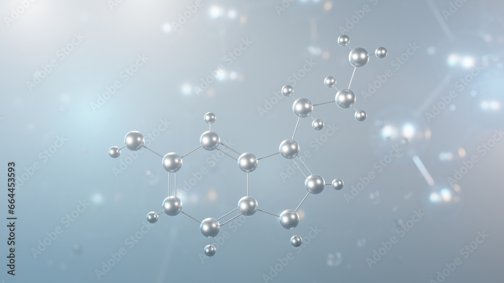 Serotonin Molecular Structure 3d Model Molecule Monoamine Neurotransmitter Structural