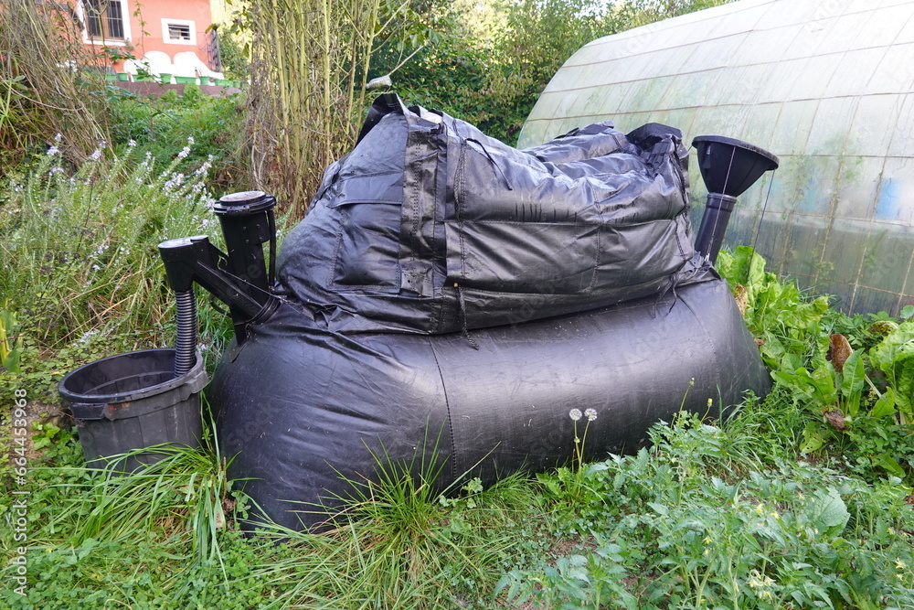 biodigester in the garden. uses of the biodigester in the home. home ...