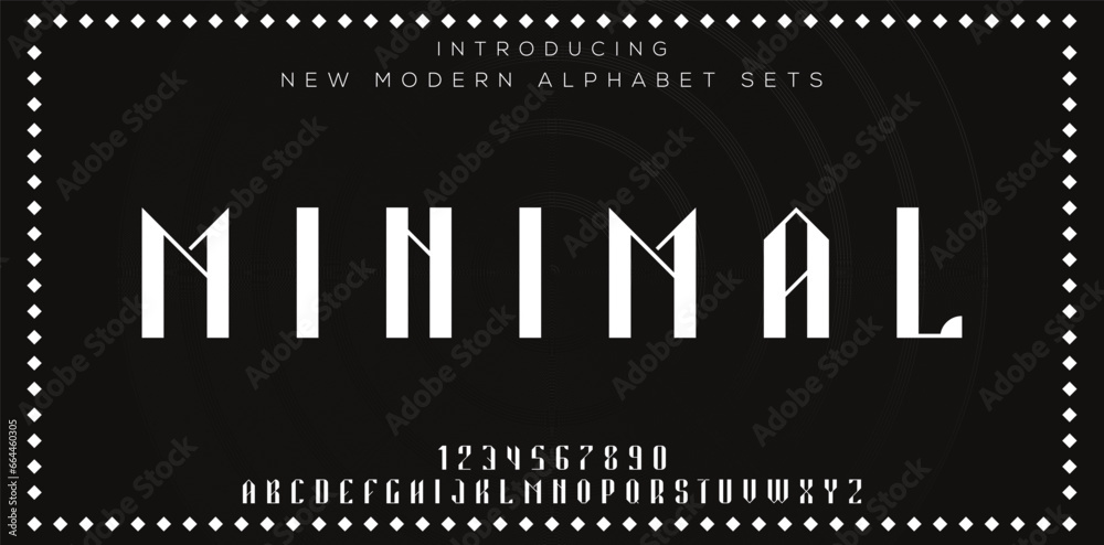 Vetor de MINIMAL Luxury Minimal style alphabet fonts . Modern abstract ...