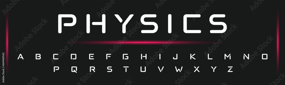 PHYSICS Luxury Minimal style alphabet fonts . Modern abstract vector ...