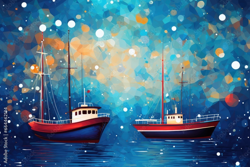 Abstract background Christmas Boat Parade( Various) : Boat parades ...