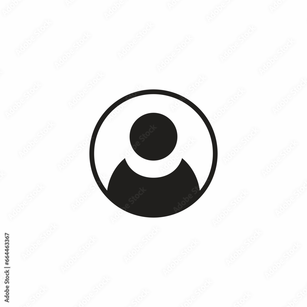 Vetor De Simple Black And White Profile Icon Suitable For Icons UI vetor-de-simple-black-and-white-profile-icon-suitable-for-icons-ui