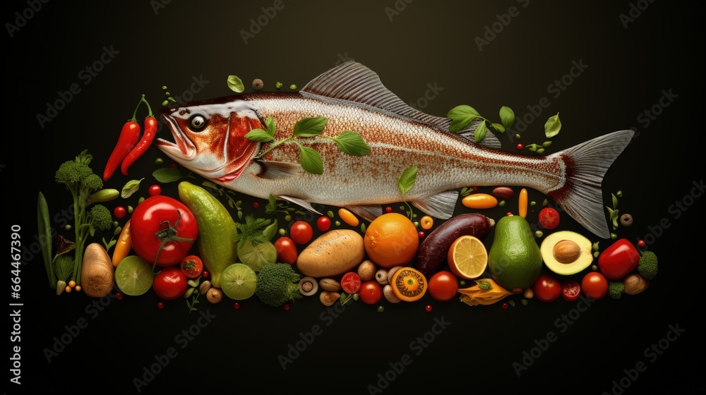 Approved healthy food and a symbol for raw organic fresh food as a ...