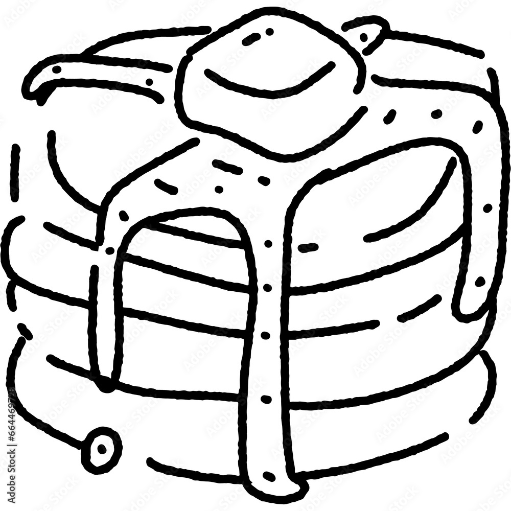 stack of pancake illustration. outline vector food on transparent ...