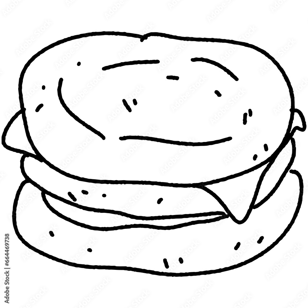 muffin illustration. outline vector food on transparent background ...