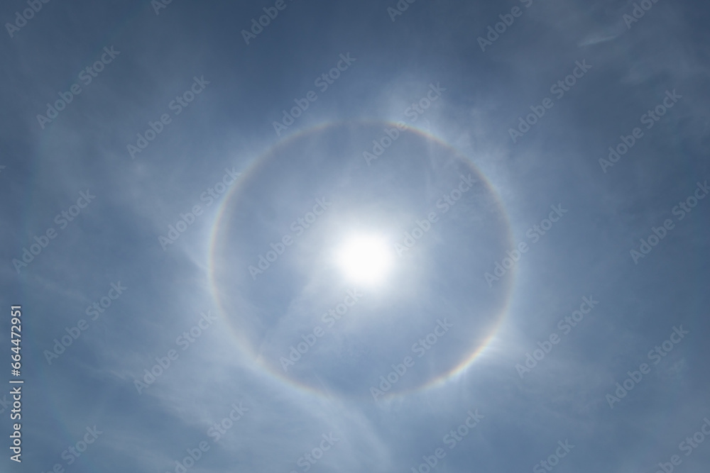 rainbow ring phenomenon that occurs around sun is rare natural ...