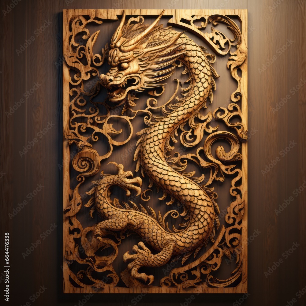Wooden Dragon symbol of the year 2024. Year of the Dragon, Chinese New ...