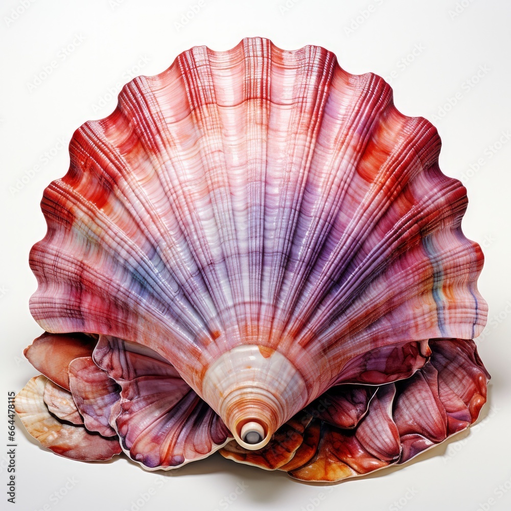 Watercolor Seashell clipart on white background. Stock Illustration ...