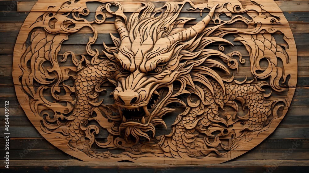 Wooden Dragon symbol of the year 2024. Year of the Dragon, Chinese New ...