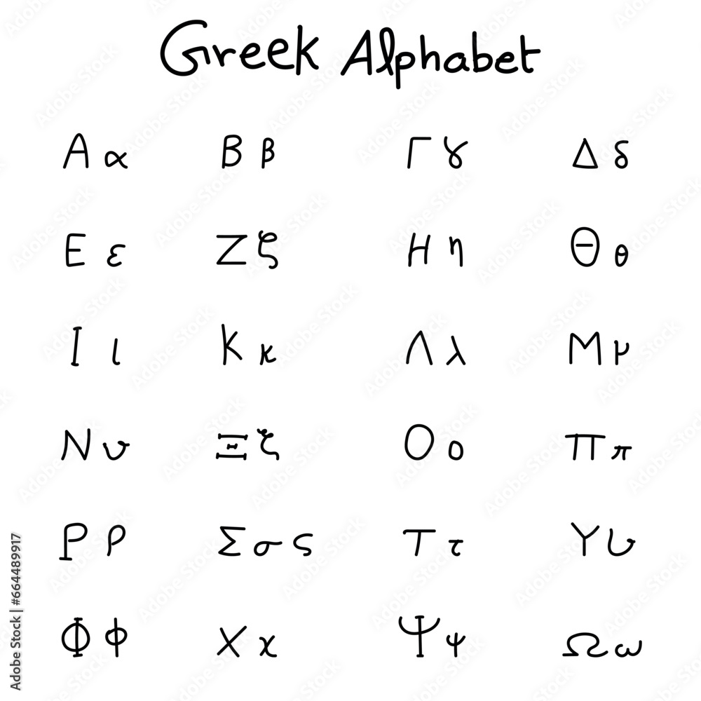 The greek alphabet letters font. greek alphabet set vector. alpha beta ...