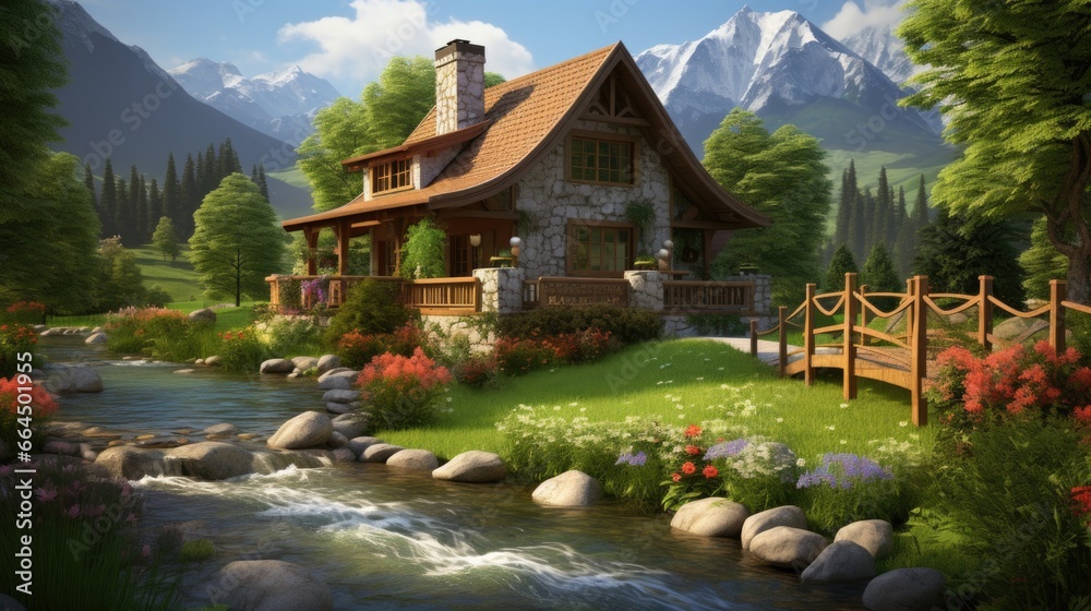 Small country cottage house design Cute traditional design Complete a ...