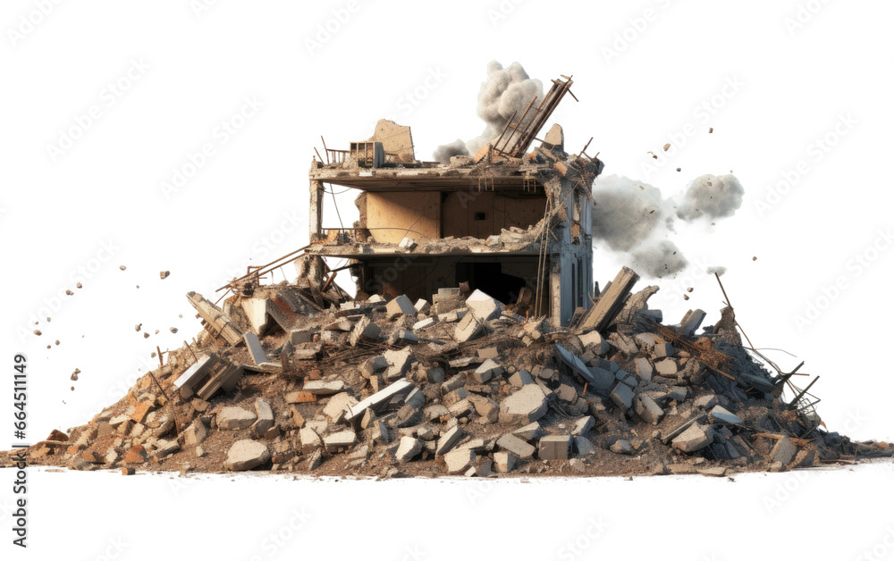 Stack of Building Destroy Material Isolated on Transparent Background ...