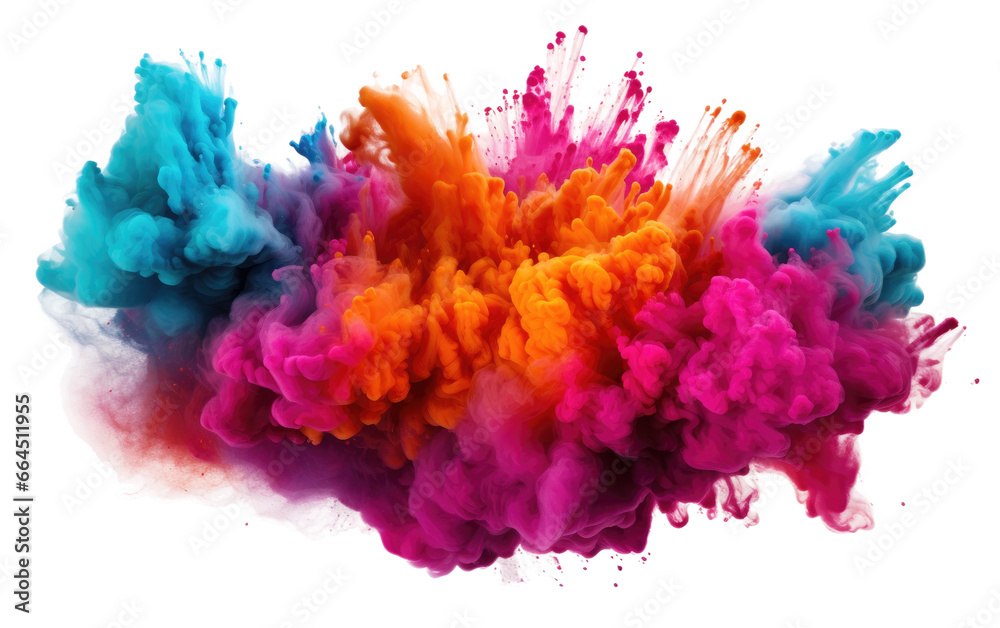Amazing Colored Powder Explosion Isolated on Transparent Background PNG ...