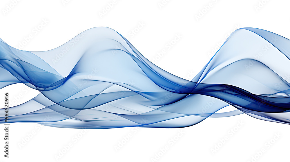 artistic abstract blue swirl waves isolated on transparent background ...
