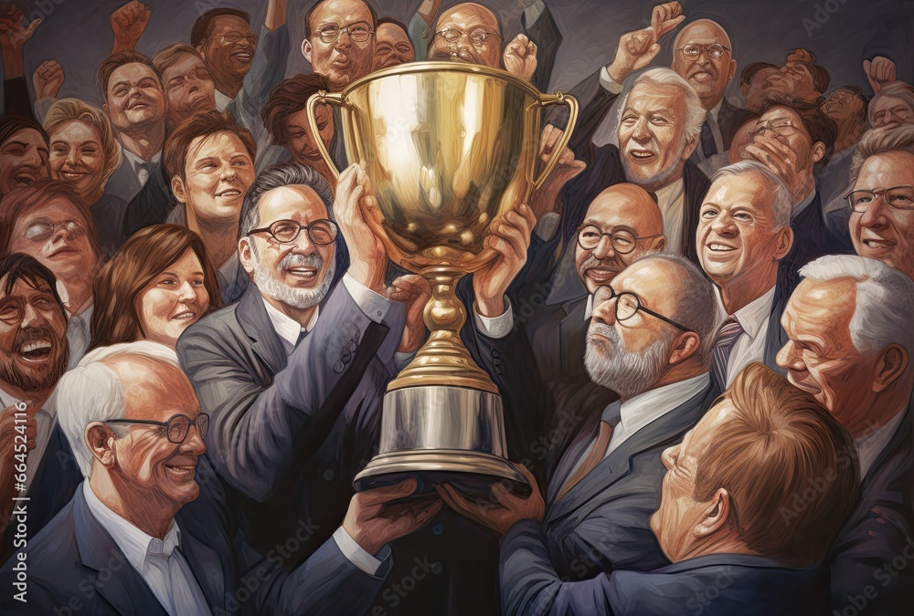 representing their remarkable achievement and business success Stock ...