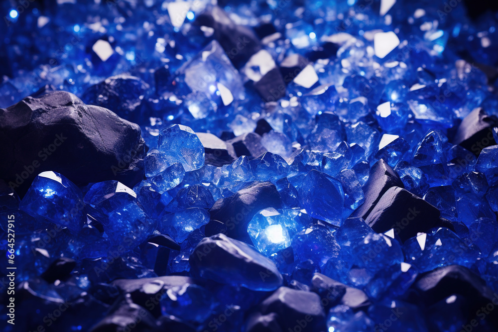 Lapis Lazuli stone Sparkling clear in night sky backdrop Stock ...