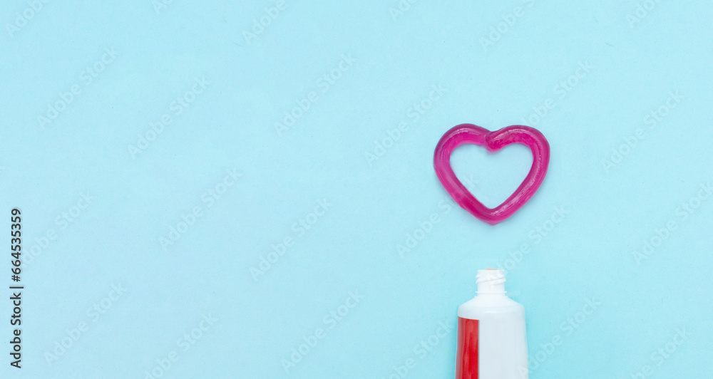 Regular checkups are essential to oral health. Closeup of a toothpaste ...