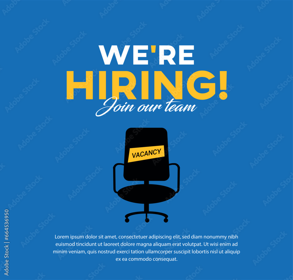 Vector we are hiring banner. Hiring recruitment design. We are hiring ...