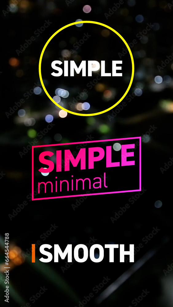 Vertical Simple Minimal Text Overlay Stock Template | Adobe Stock
