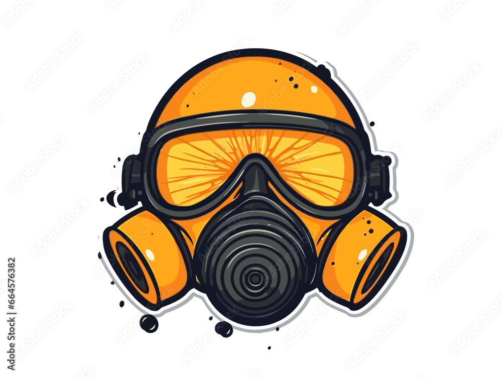 Doodle Agent Orange symbol, cartoon sticker, sketch, vector ...