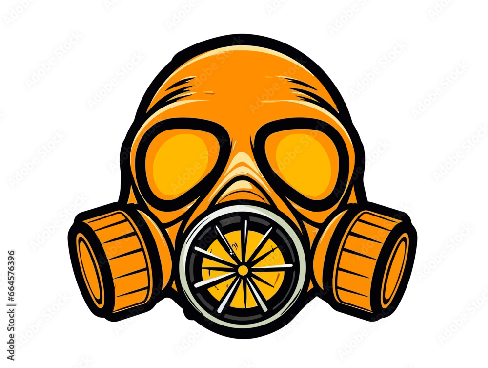 Doodle Agent Orange symbol, cartoon sticker, sketch, vector ...